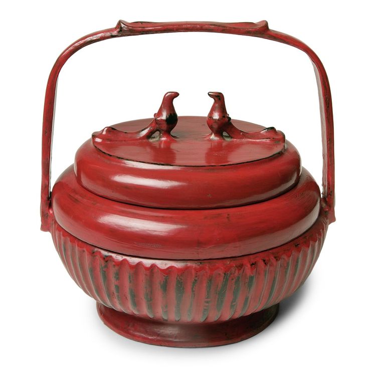 Burmese Lacquer Basket with Handle