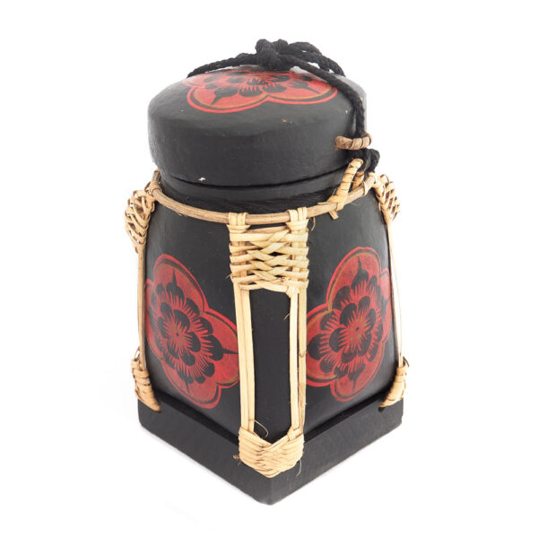 Hand Painted Bamboo Woven Rice Box