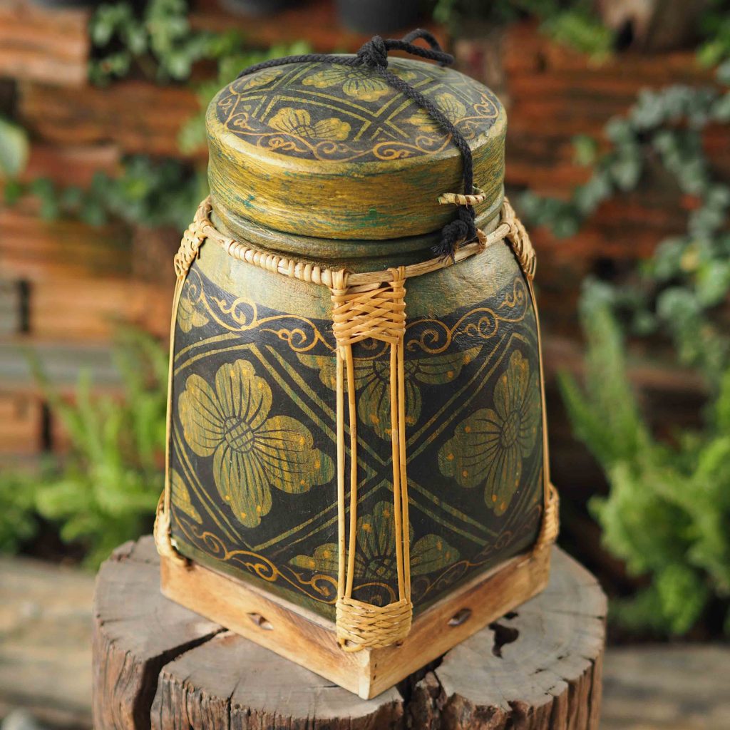 Traditional Floral Inspired Hand-Painted Food Container