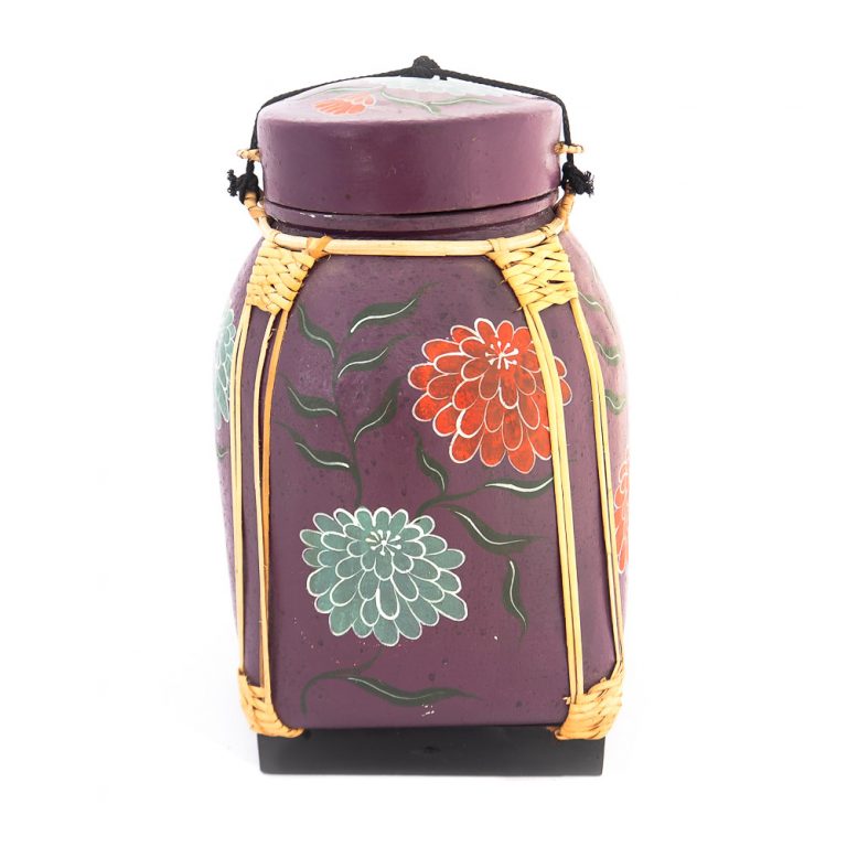 Charming Hand-Painted Sticky Rice Box From Thailand